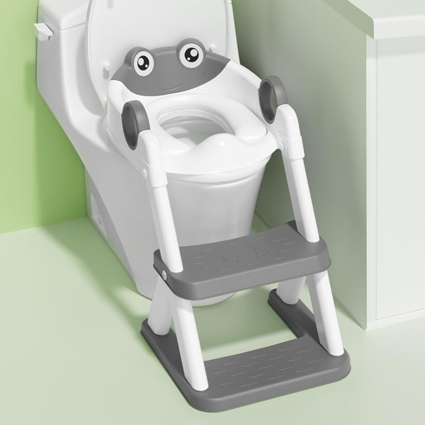TWDAI Frog Potty Training Seat With Step Stool - Adjustable, Soft ...