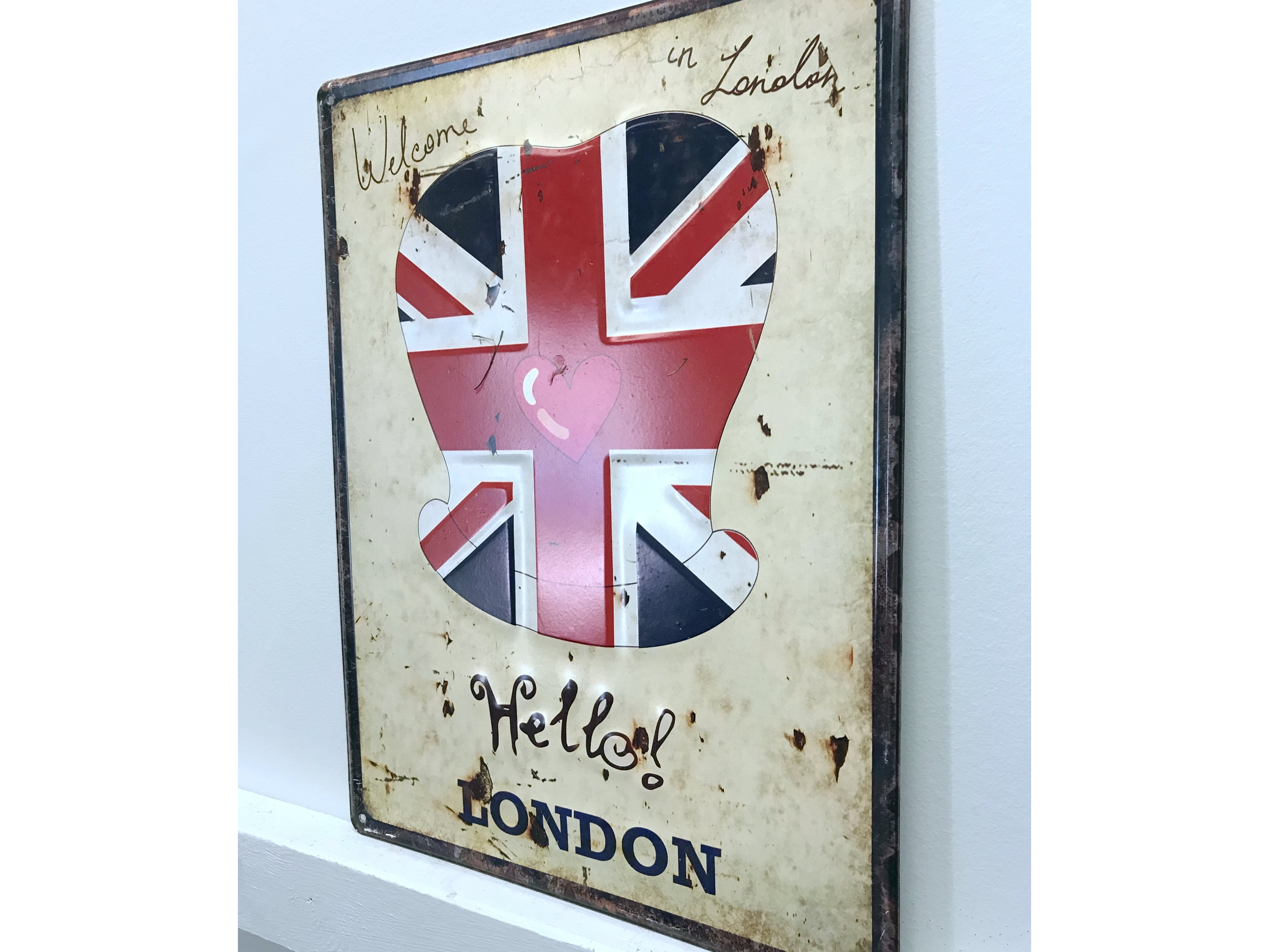 Ebern Designs Hello London - Graphic Art Print on Metal - Wayfair Canada
