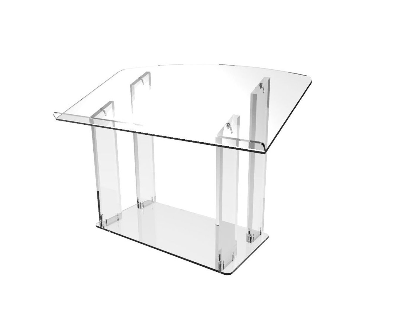 Fixturedisplays® Assembled Podium,Tablemount Clear Ghost Acrylic 1803-6 ...