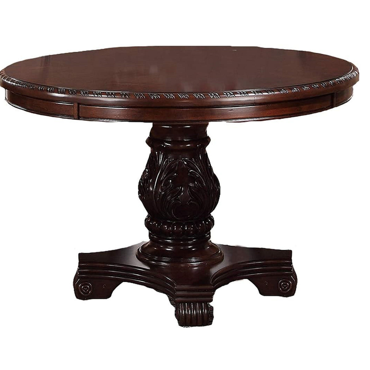 Lipoton Formal Dining Room Table Brown 1Pc Dining Table Only Pedestal ...