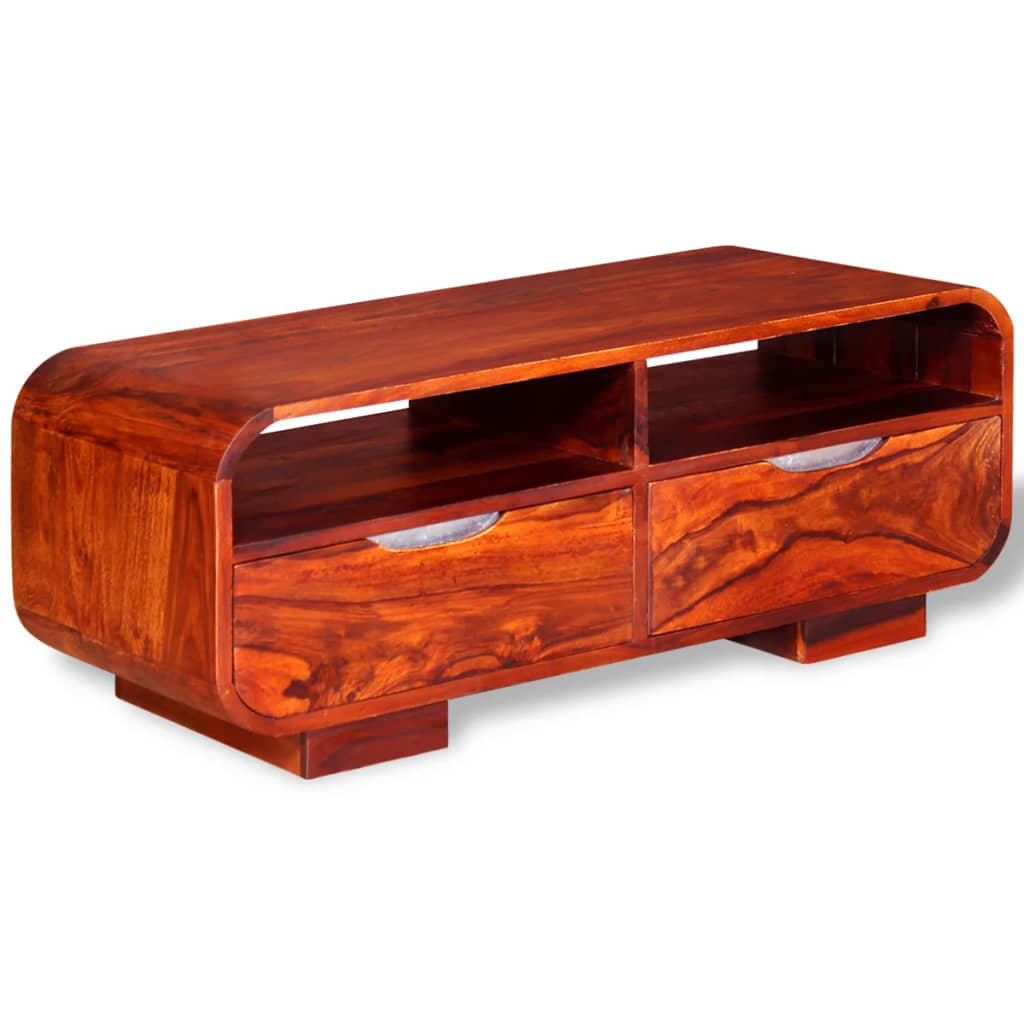 Loon Peak® Coffee Table 35.4"x15.7"x13.8" Solid Sheesham Wood | Wayfair