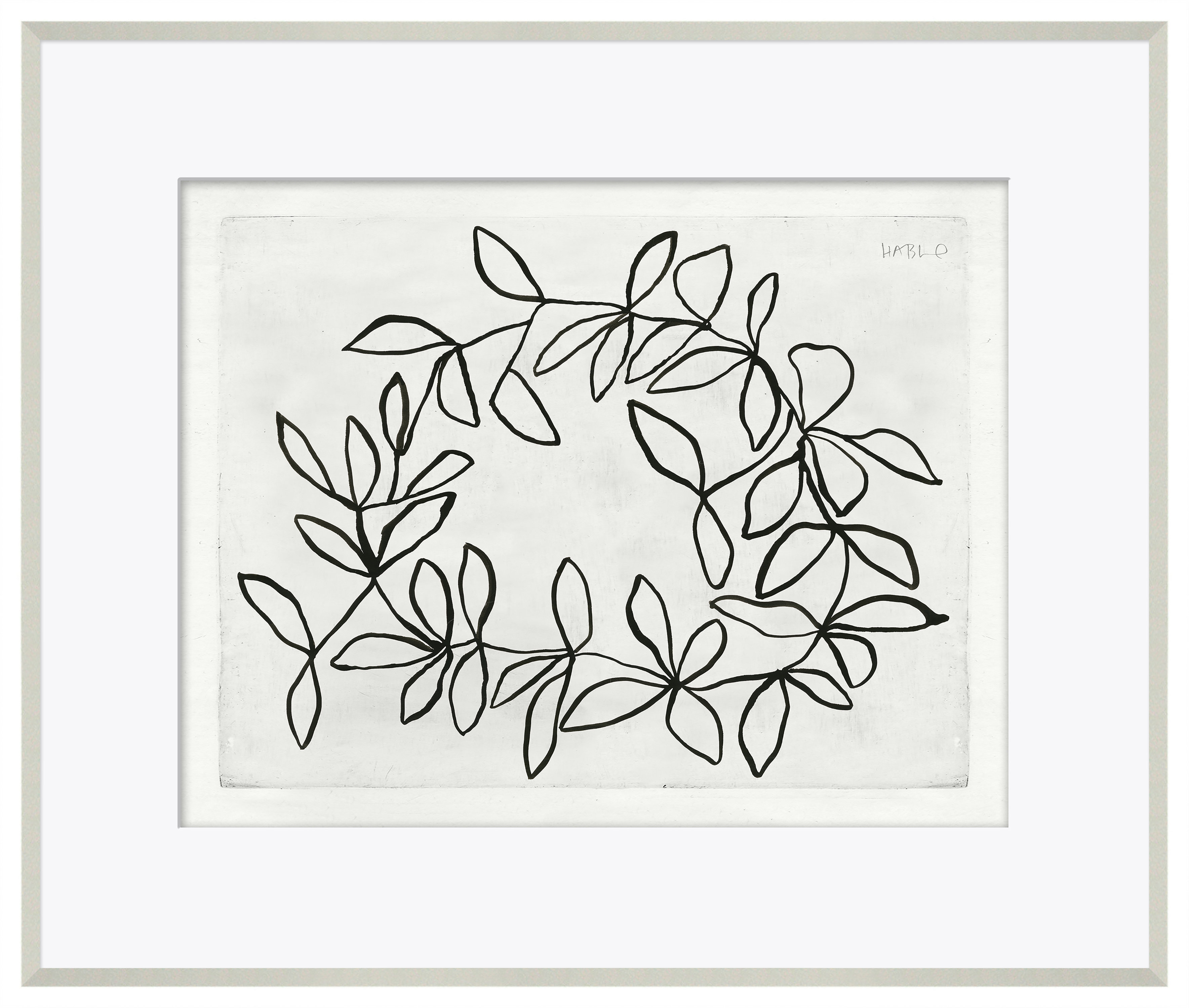 Soicher Marin Susan Hable 'Wreath' - Picture Frame Painting on Paper ...