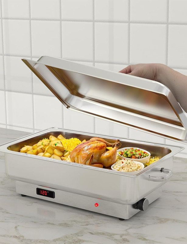 Latitude Run® 2-Pack 9QT Electric Chafing Dish Set with Temperature ...
