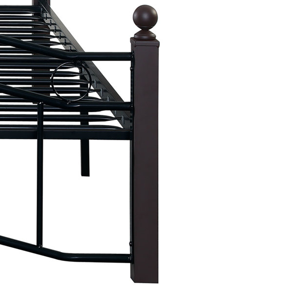 Winston Porter Nadbus Metal Wingback Bed | Wayfair