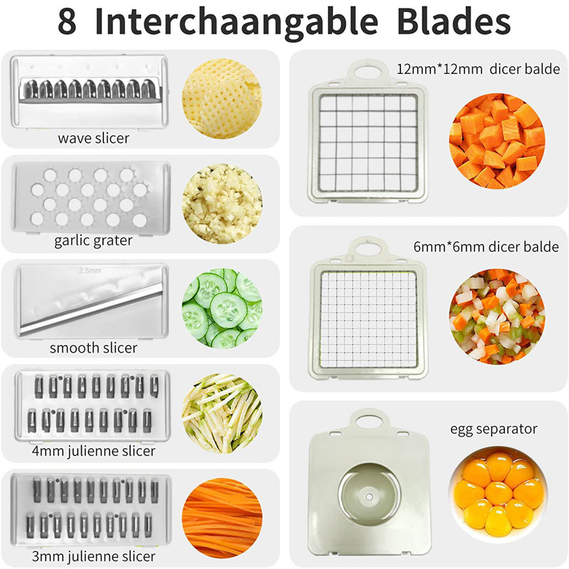 Fish Hunter 12 - Piece Chopper / Dicer Set | Wayfair