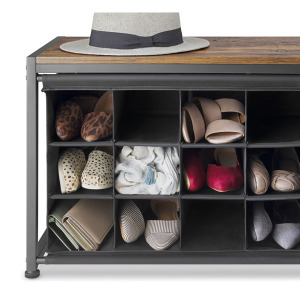 17 Stories Enneke 18 Pair Shoe Storage Bench & Reviews | Wayfair