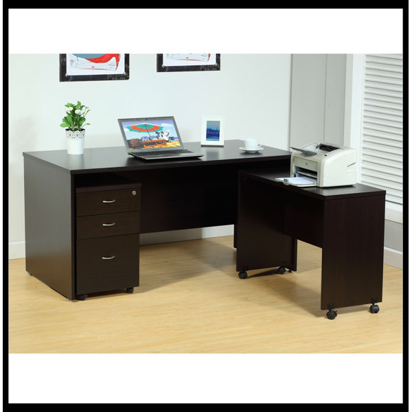 Ebern Designs Newlyn 37'' W Rectangle Computer Desk Four wheels ...