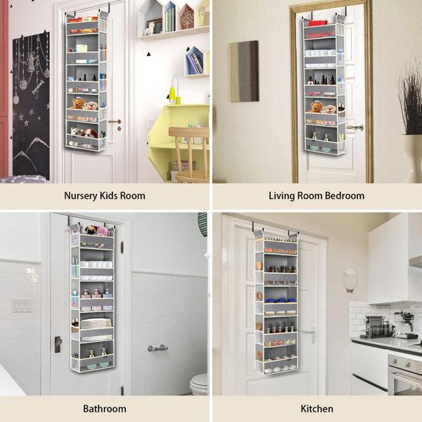 Rebrilliant Over The Door Hanging Organizer 5-Shelves And 10 Side ...