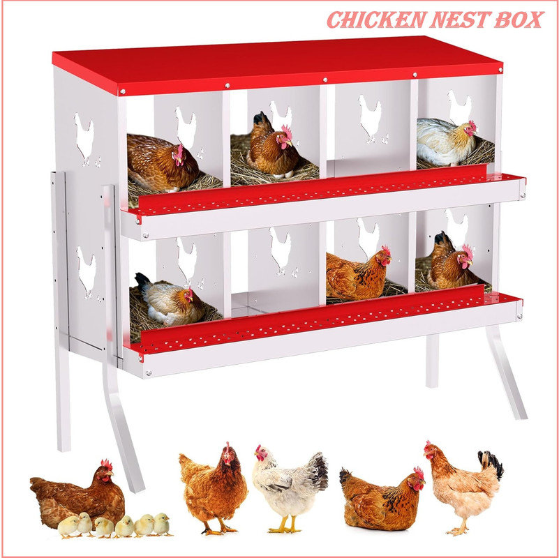 Tucker Murphy Pet™ Chicken Nesting Box 6/8/10 Compartments Laying Boxes ...