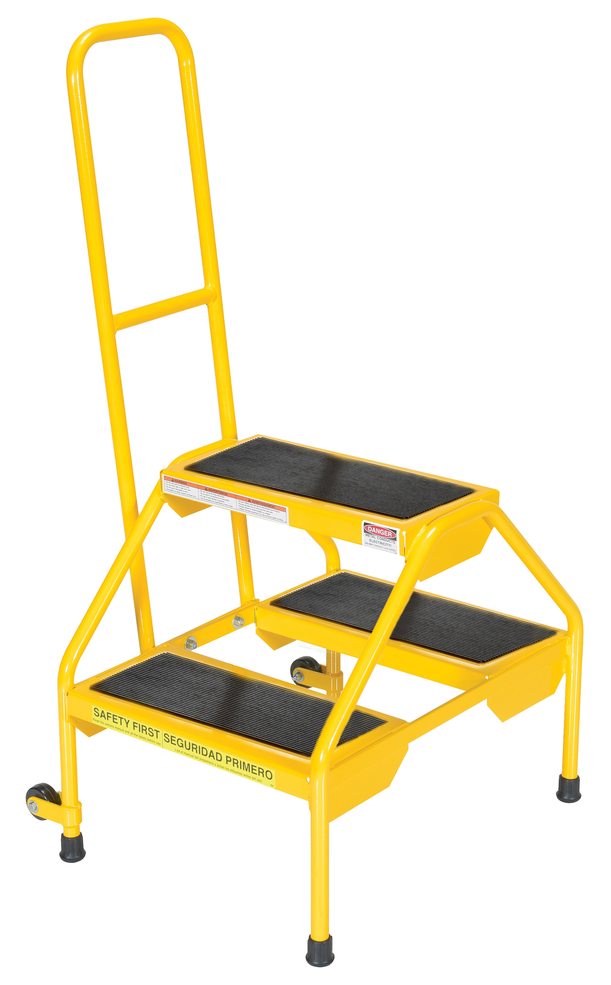 WFX Utility™ Ashburnham 3 - Step Steel Rolling Step Stool | Wayfair