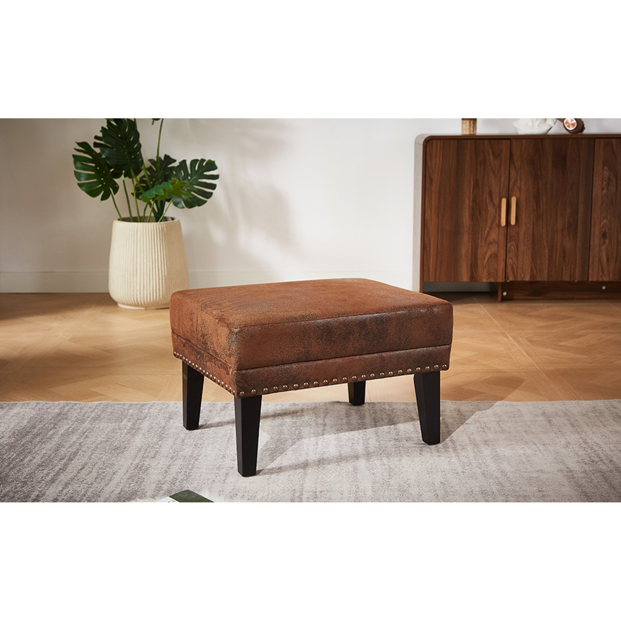 Trent Austin Design Vintage Distressed Ottoman Polyester Classic Design ...