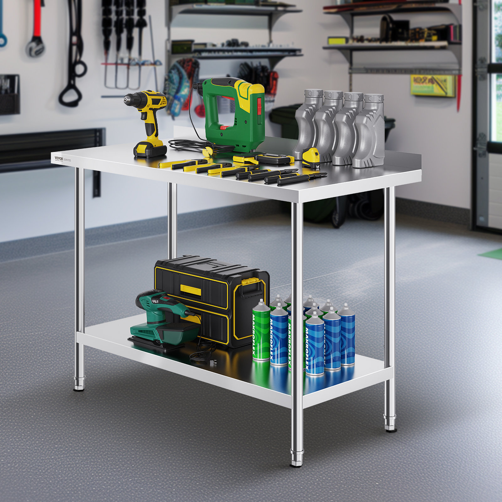 VEVOR Stainless Steel Work Table, Commercial Food Prep | Wayfair