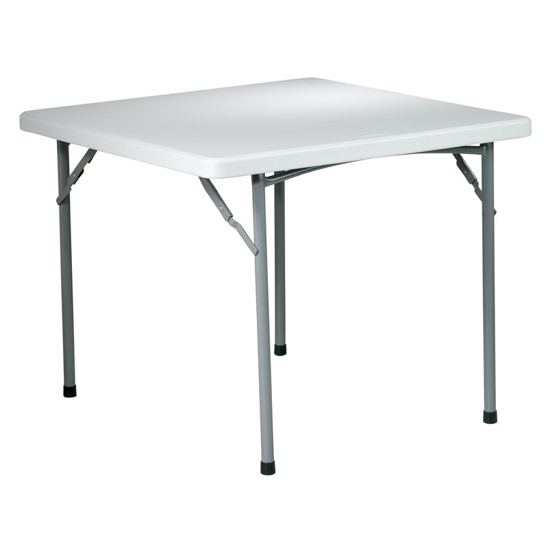 Office Star Products 36" Plastic Square Portable Folding Table ...