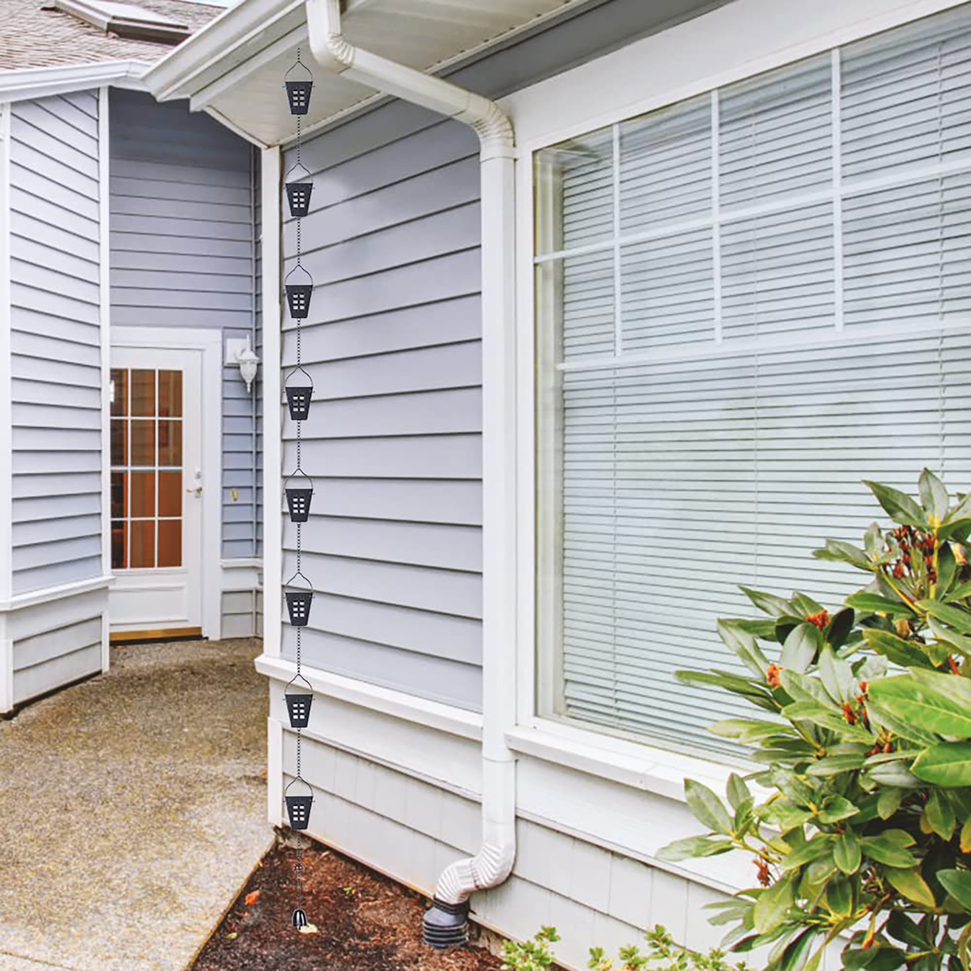 Arlmont & Co. 10ft Outdoor Rainwater Collection Chain | Wayfair