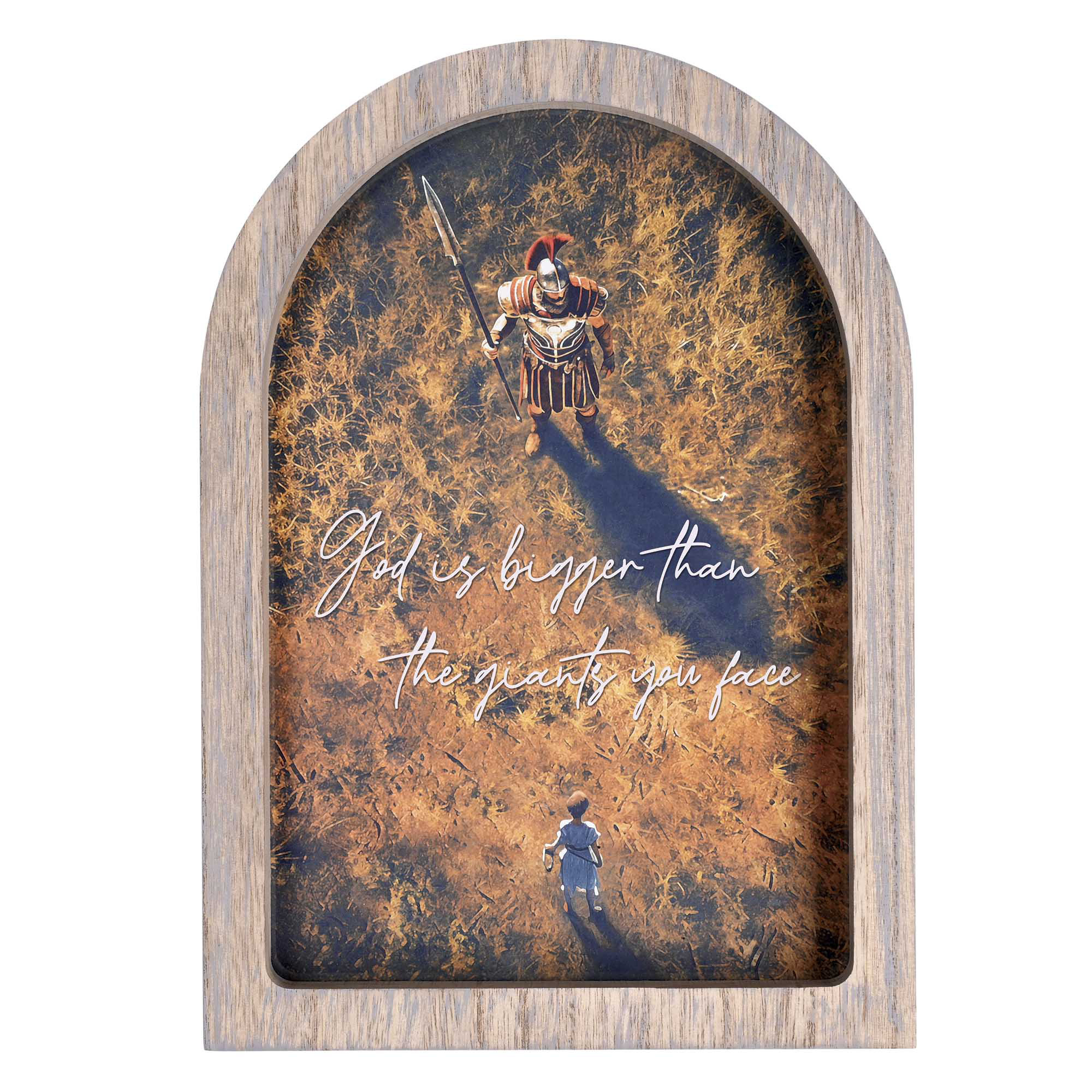 Ophelia & Co. Framed Arch God Is Bigger Than Grey 9x13 - Wayfair Canada