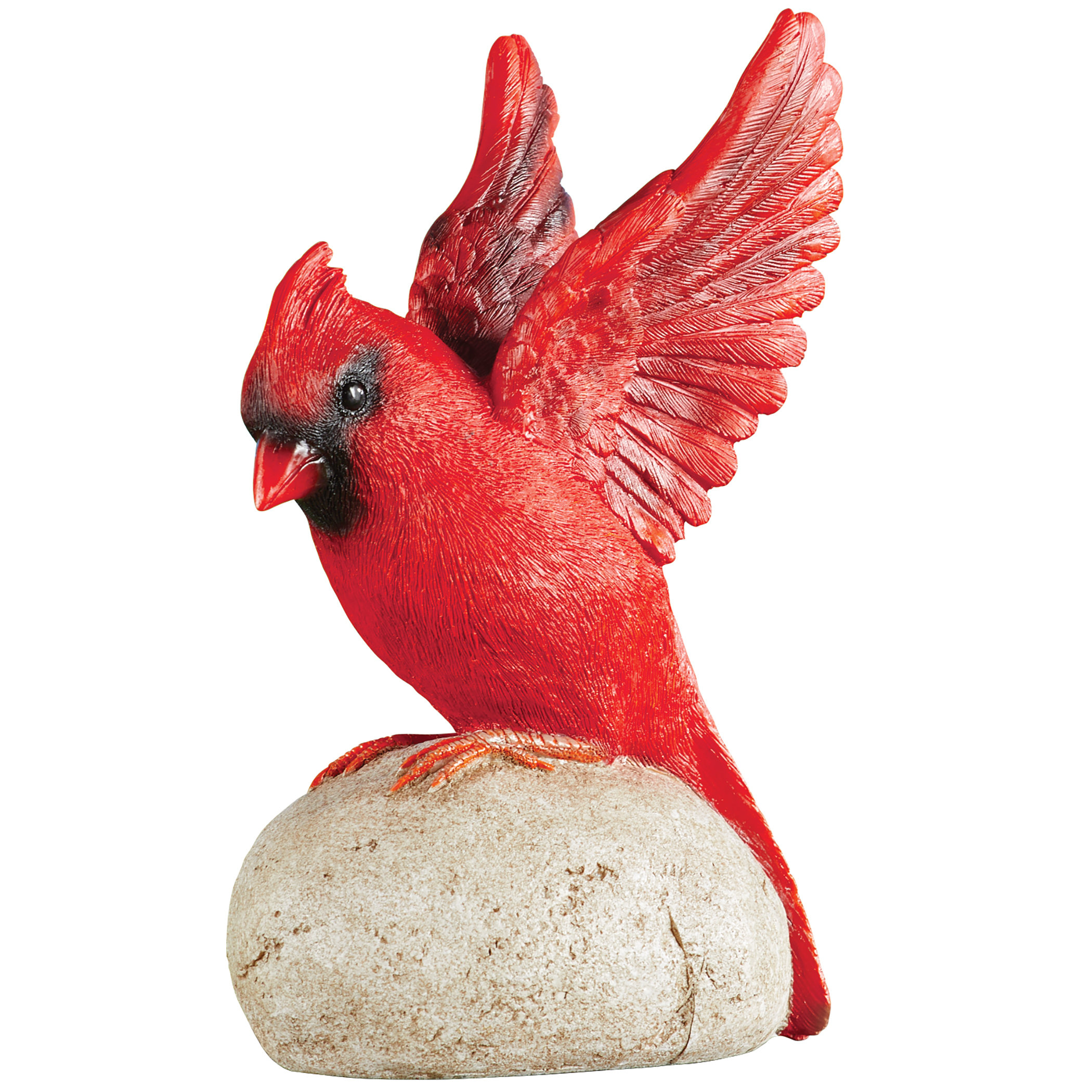 Lark Manor™ Hand-Painted Realistic Open Wing Cardinal Statue | Wayfair