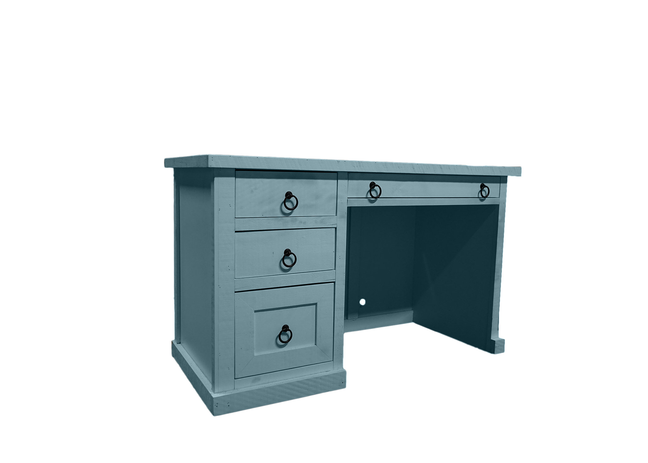 Red Barrel Studio® Rustic Single Pedestal Computer Desk | Wayfair