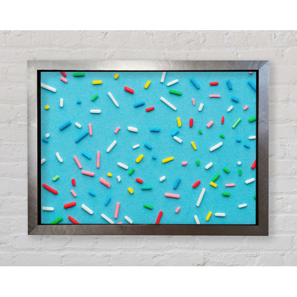 Bright Star Hundreds And Thousands On Blue - Single Picture Frame Print ...