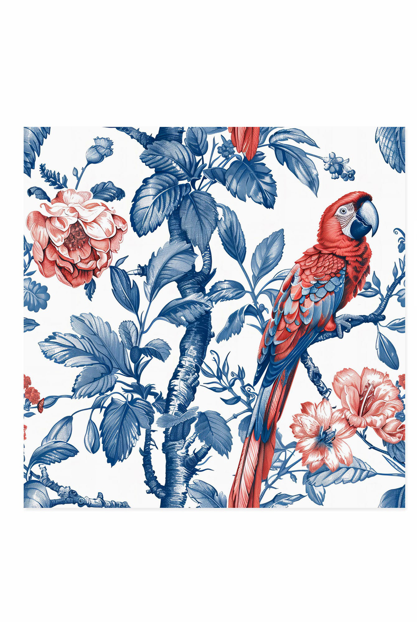 Winston Porter World and Countries Chinoiserie Parrots Pattern Asian ...