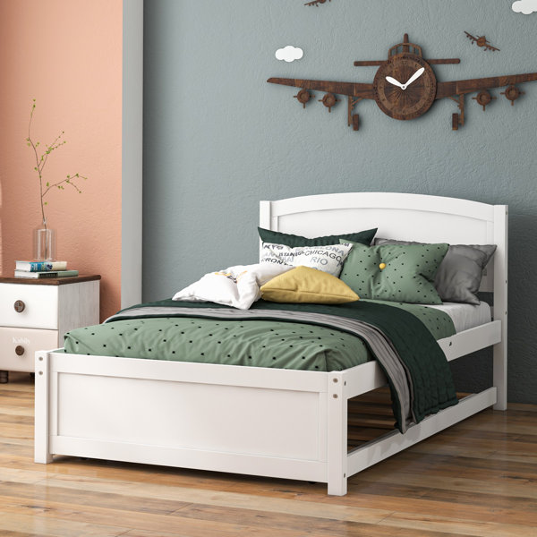 Red Barrel Studio® Twin Solid Wood Platform Bed with Trundle & Reviews ...