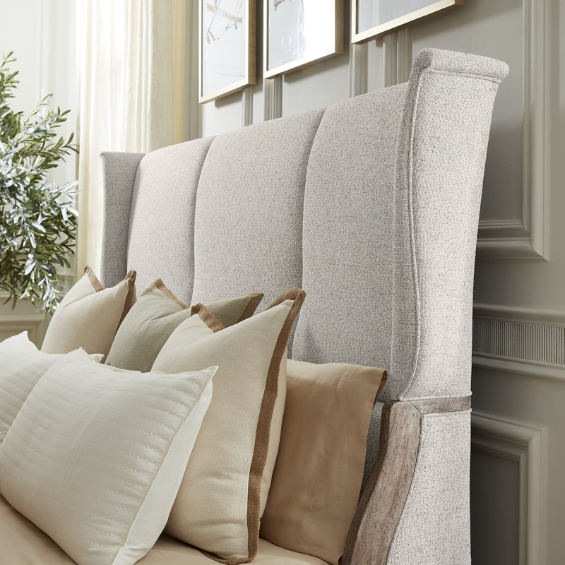 Birch Lane™ Wolfdale Upholstered Wingback Panel Bed | Wayfair