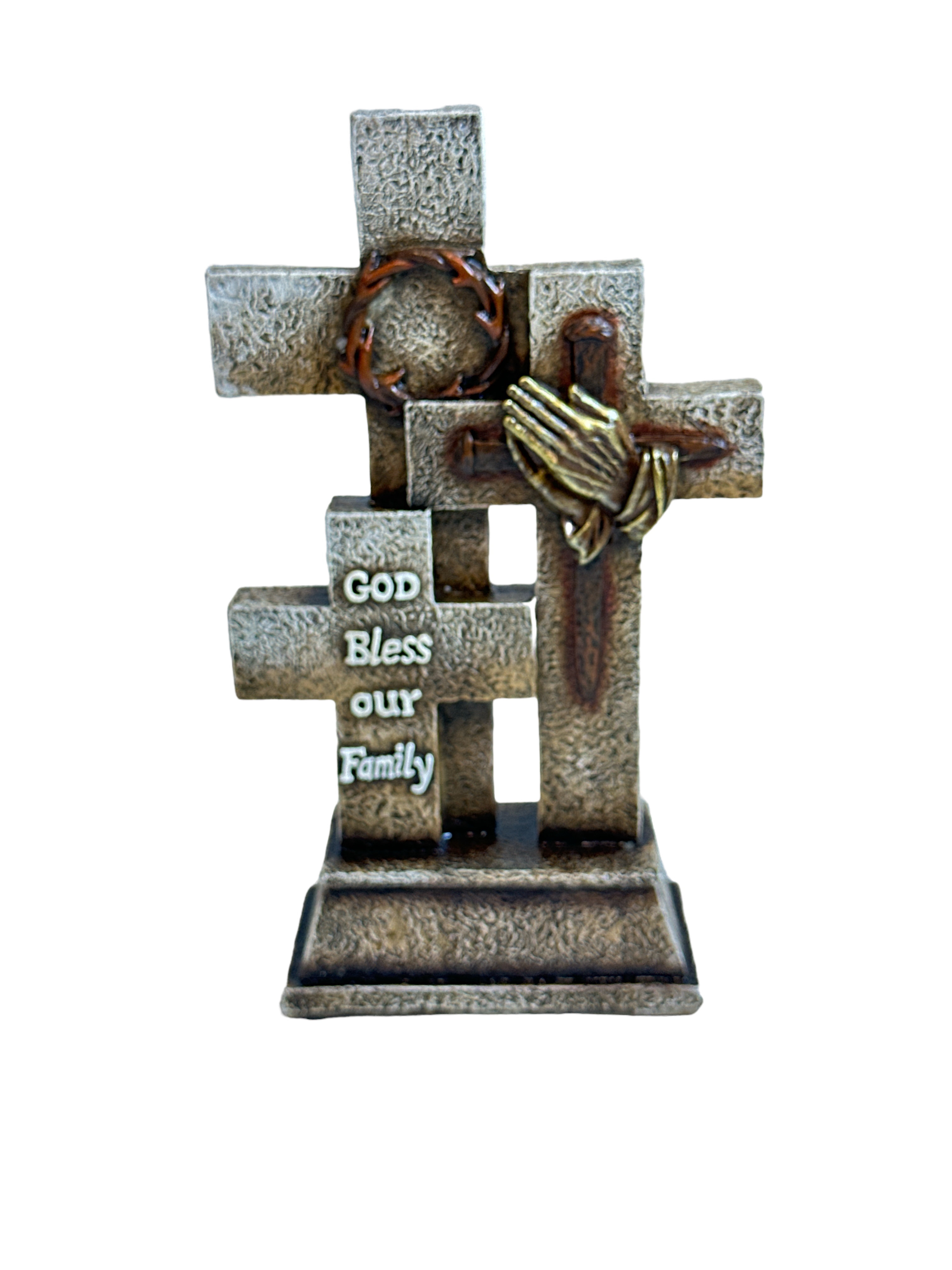 Ophelia & Co. Polyresin Triple Standing Crosses with Thorn Crown, Nails ...
