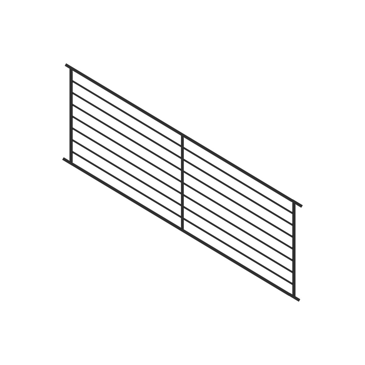 Fortress Building Products Fe26 Axis Steel Railin.g Stair Panel | Wayfair