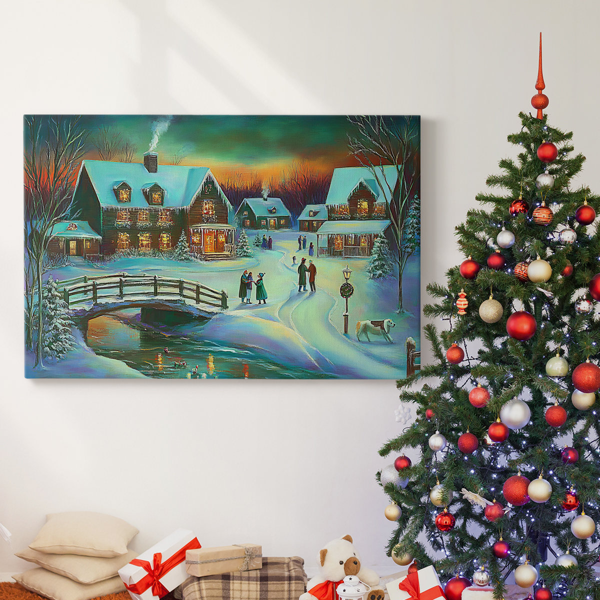 Ophelia & Co. Christmas Holiday Arts - Gallery Wrapped Canvas XMA171356 ...