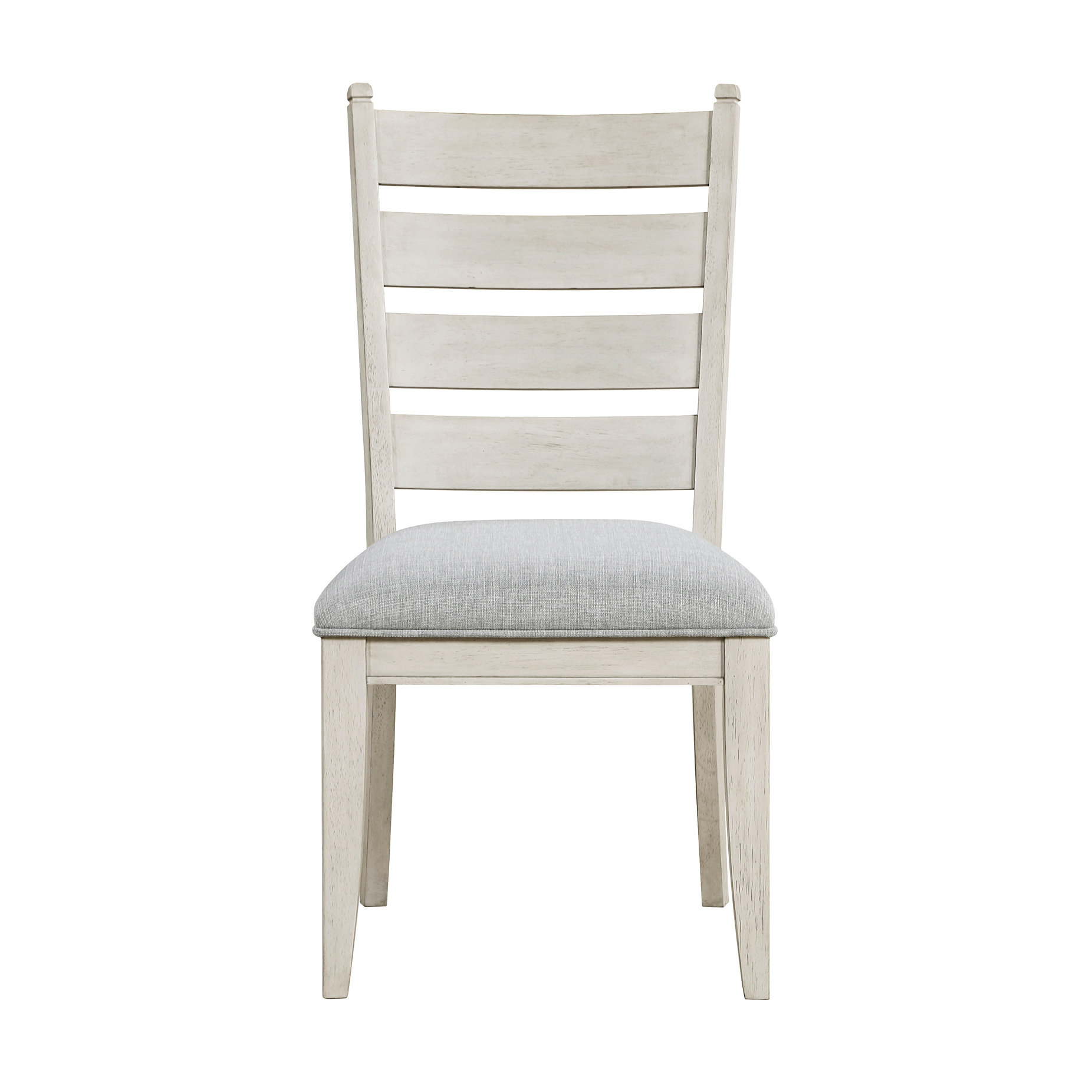 Latitude Run® Of 2 Antique White Back Side Chairs, Comfortable Gray ...