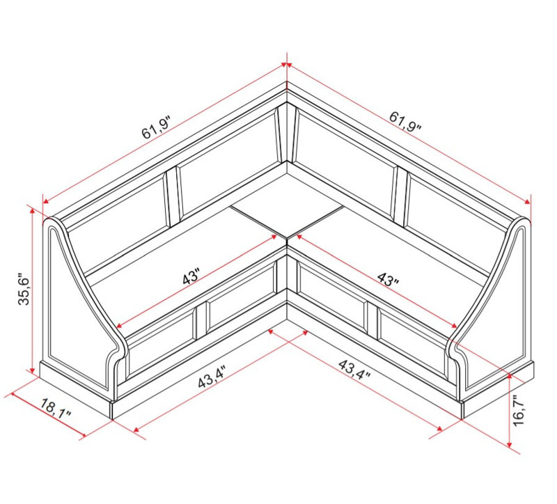 Laurel Foundry Modern Farmhouse Anastasia Solid Pine Corner Breakfast ...
