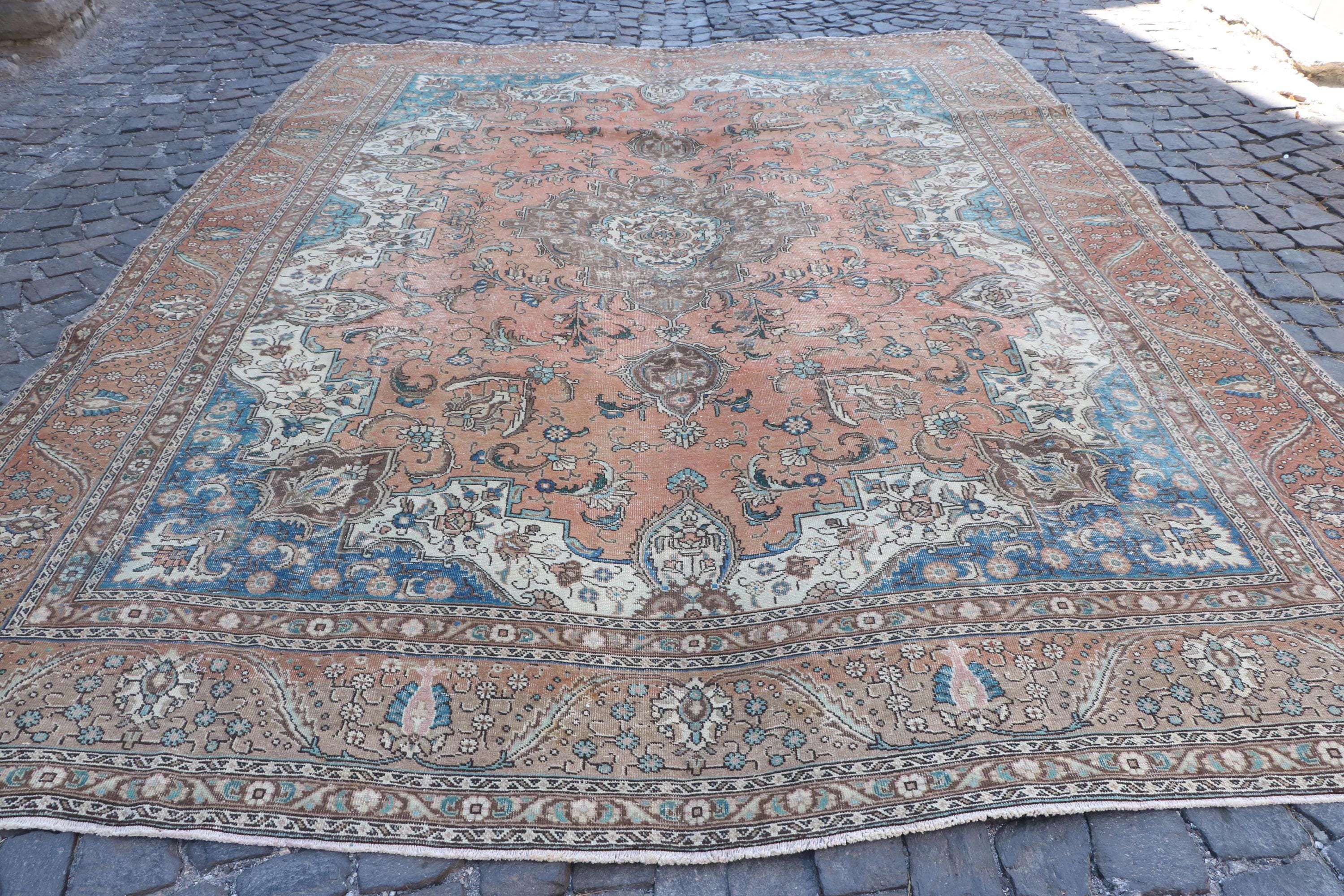 kayra export Large Vintage Turkish Tribal Rug in Vibrant Orange for ...