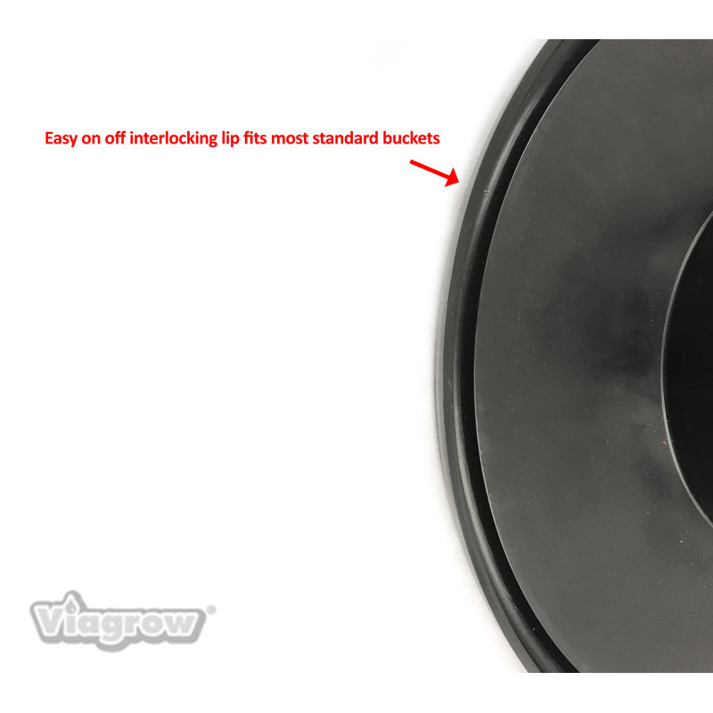 Viagrow Hydroponic Bucket Lids, for 5 and 3.5 Gallon, 6 in. Bucket Net ...