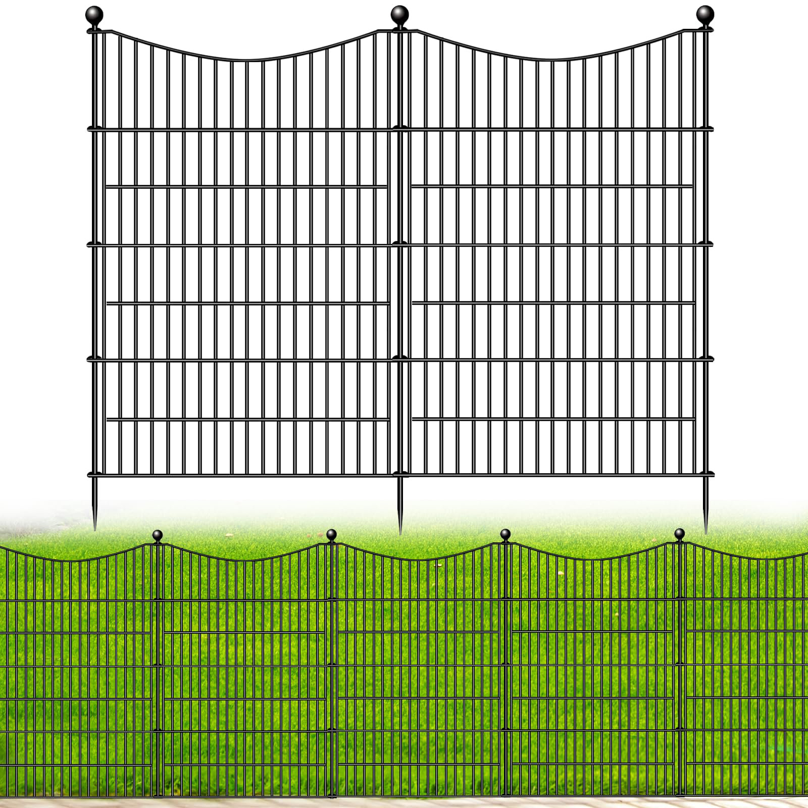 CONTIS 34In Tall Modular Pet-Proof Fencing System – Quick-Install Rust ...