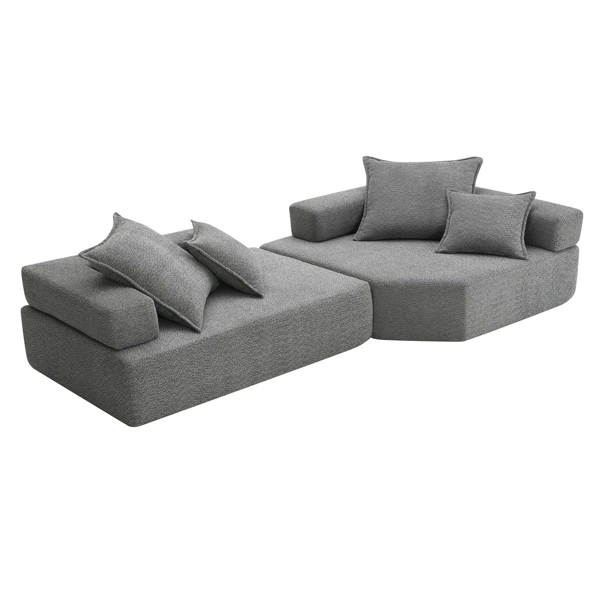 Brayden Studio® Oversized Modular Sectional Sofa,Luxury Boucle Floor ...