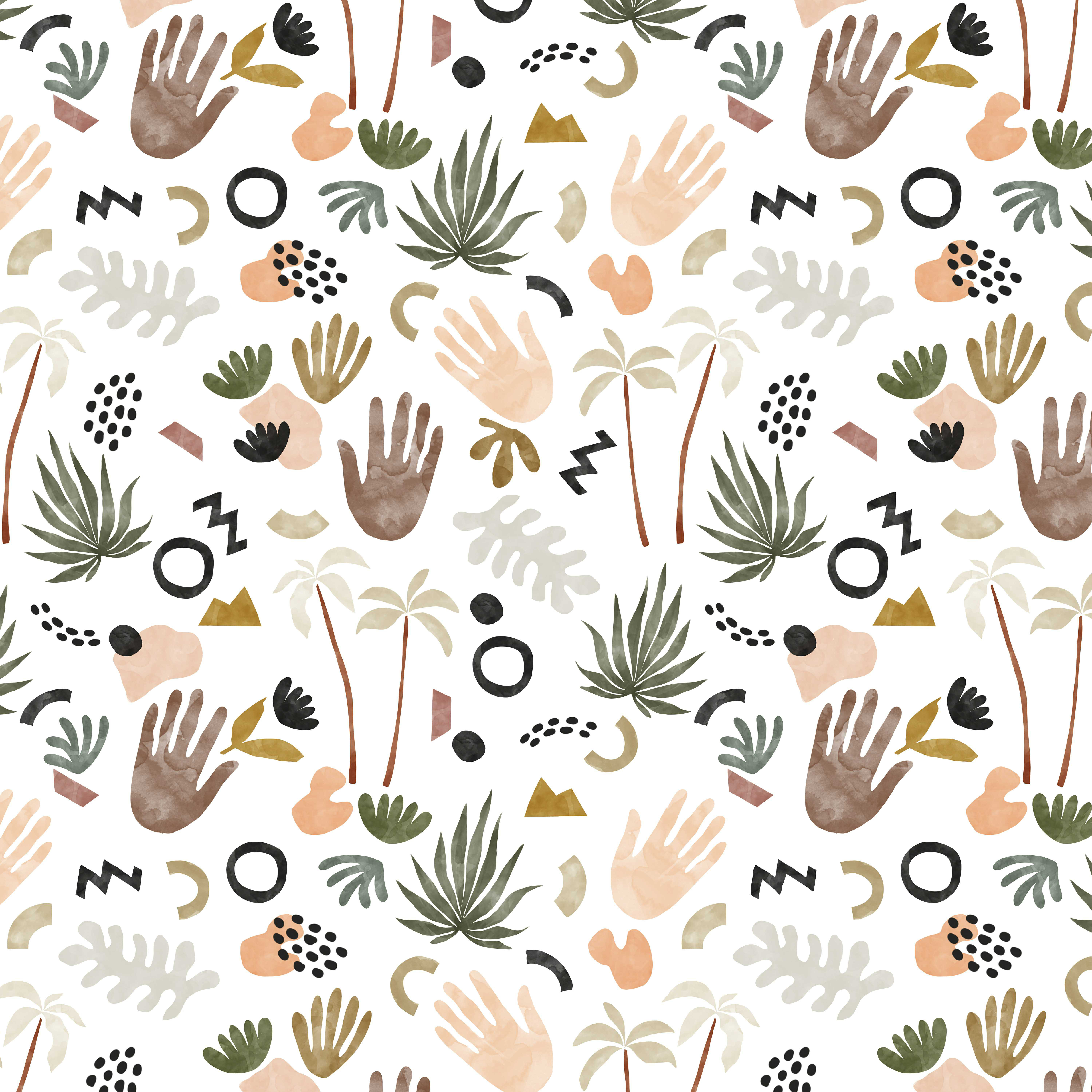 Bay Isle Home Marta Barragan Camarasa Modern Tropical Shapes On Canvas ...