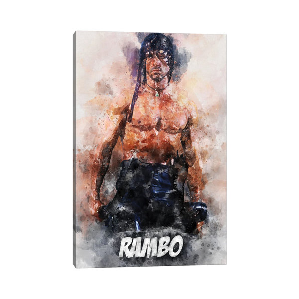 East Urban Home " Rambo Watercolor II " by Durro Art on Canvas ...