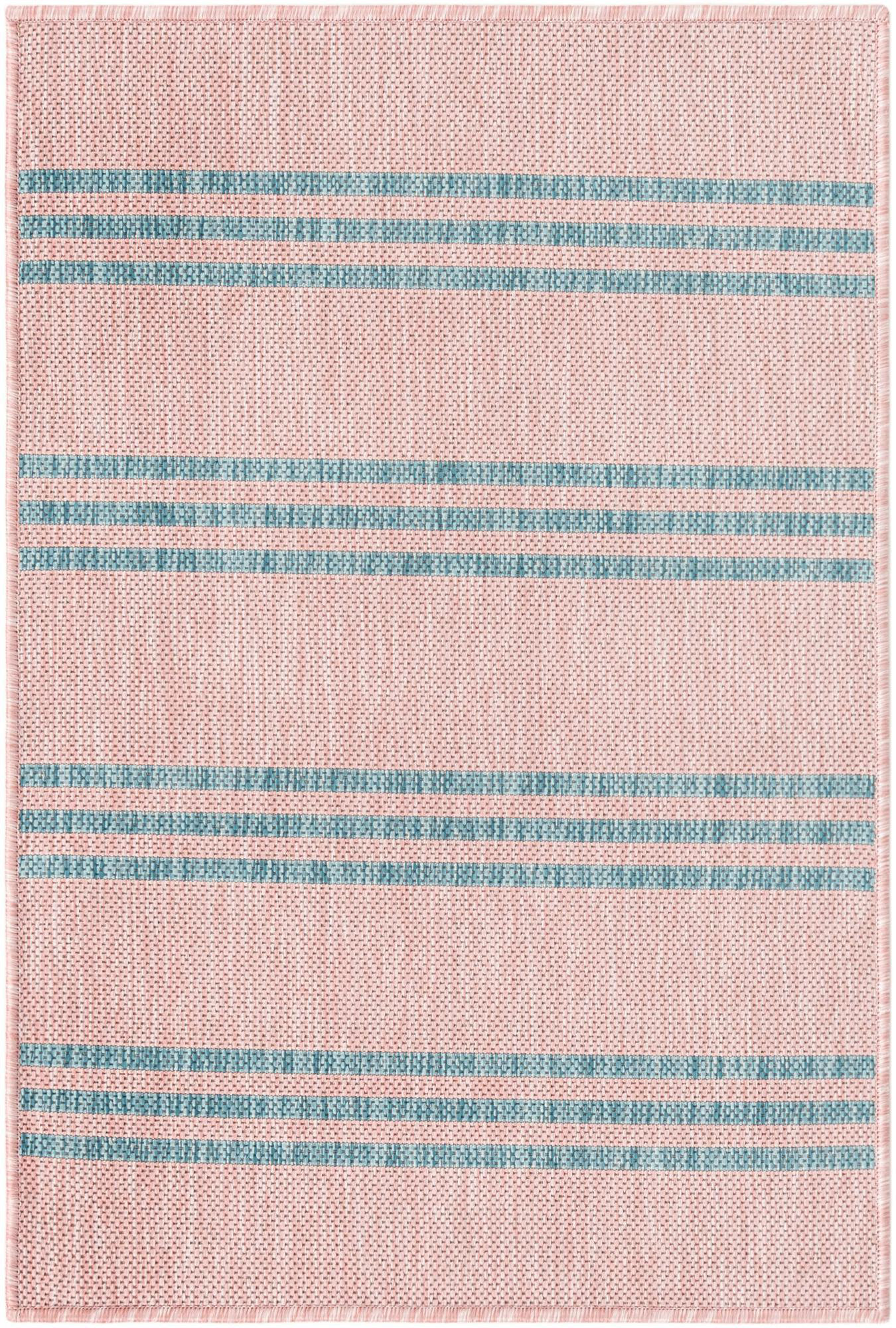 Longshore Tides Outdoor Destiny Area Rug Pink Color | Wayfair