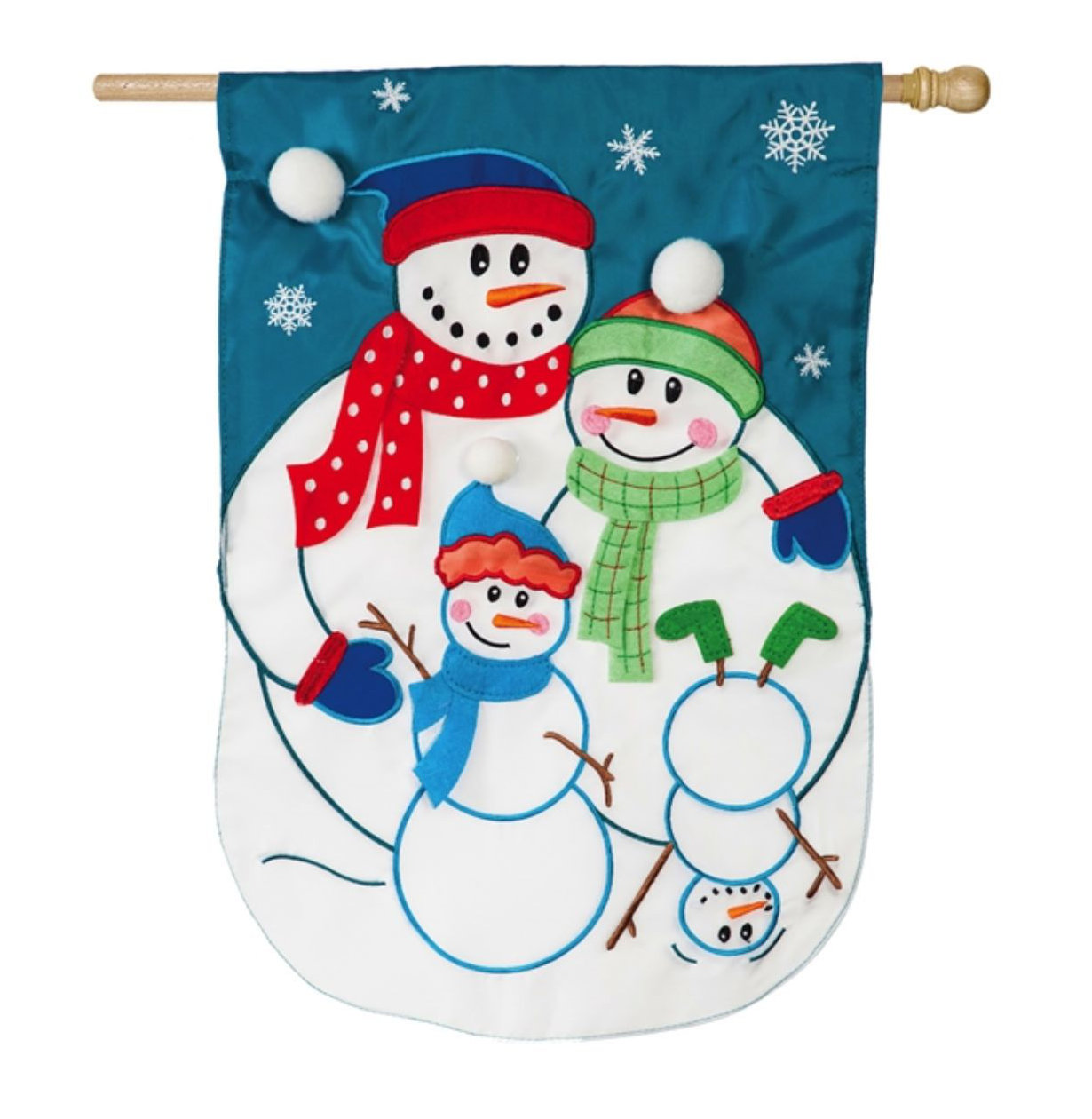 Evergreen Enterprises, Inc Snow Family Fun 2-Sided Nylon 35 x 21 House ...