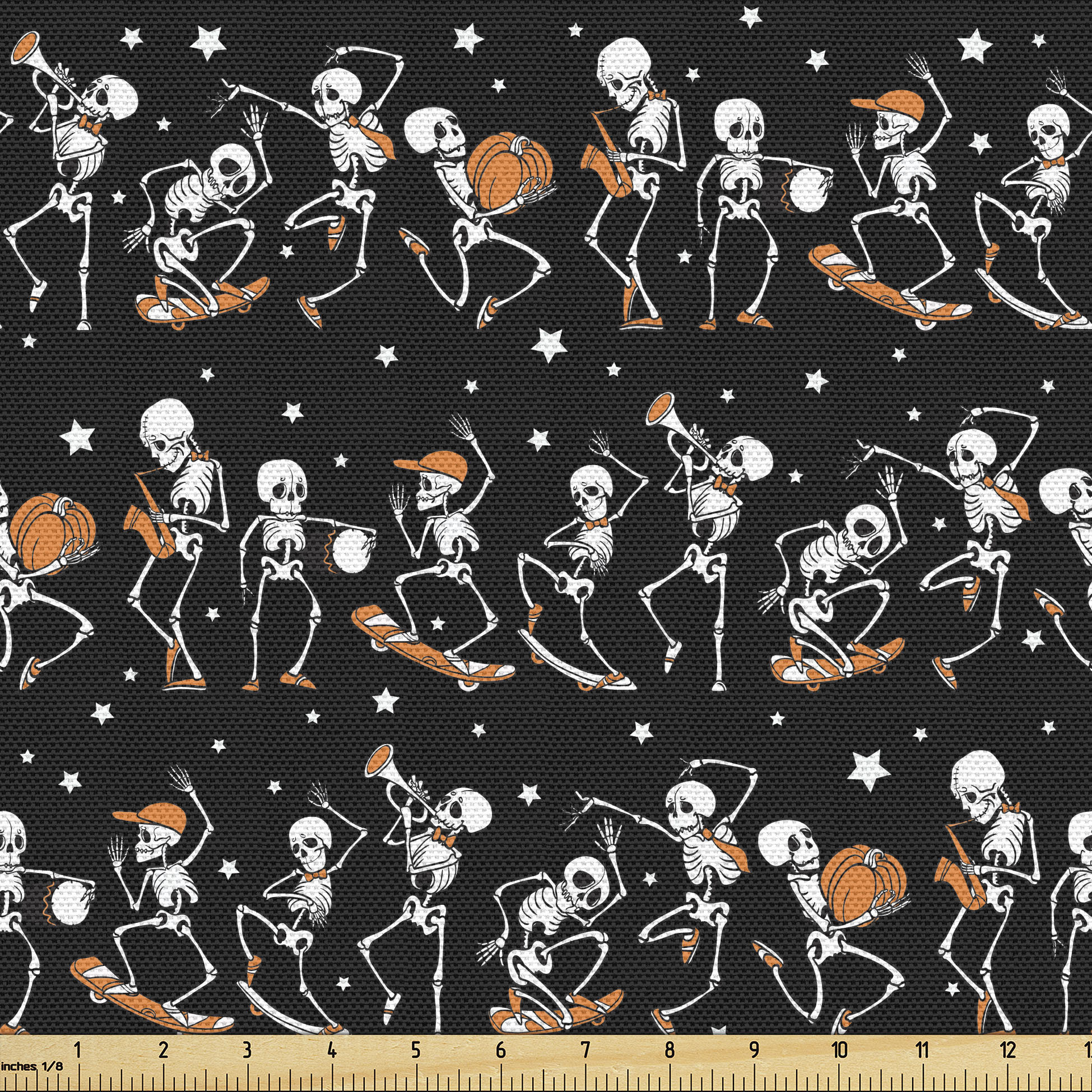 The Seasonal Aisle Airidas Skeleton Carnival Fabric | Wayfair.co.uk