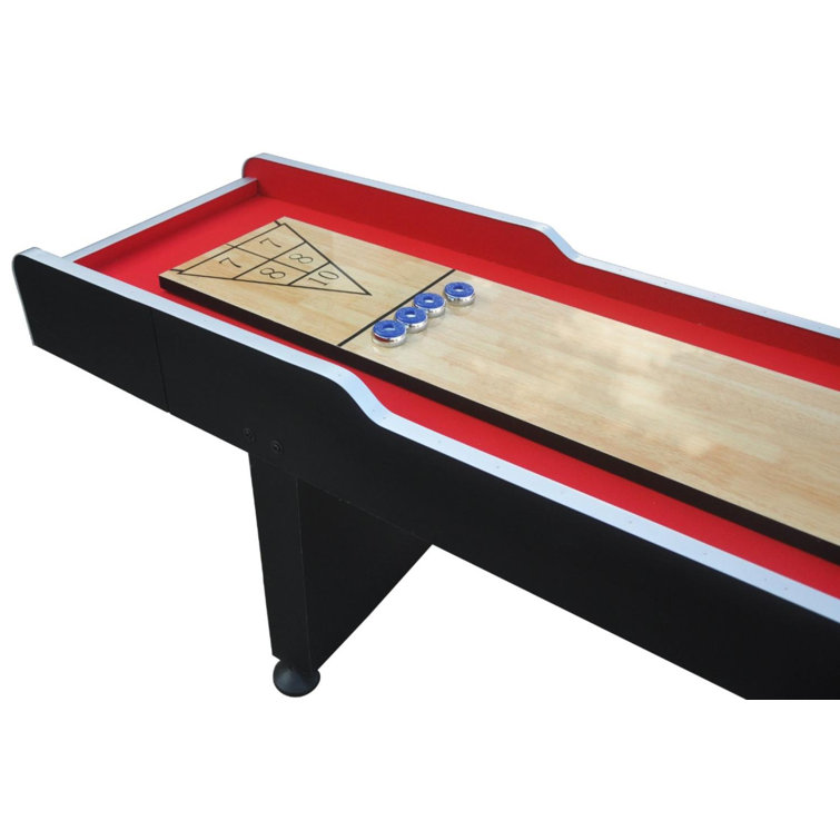 Northlight 9' x 2' Recreational Red and Black Shuffleboard Game Table ...