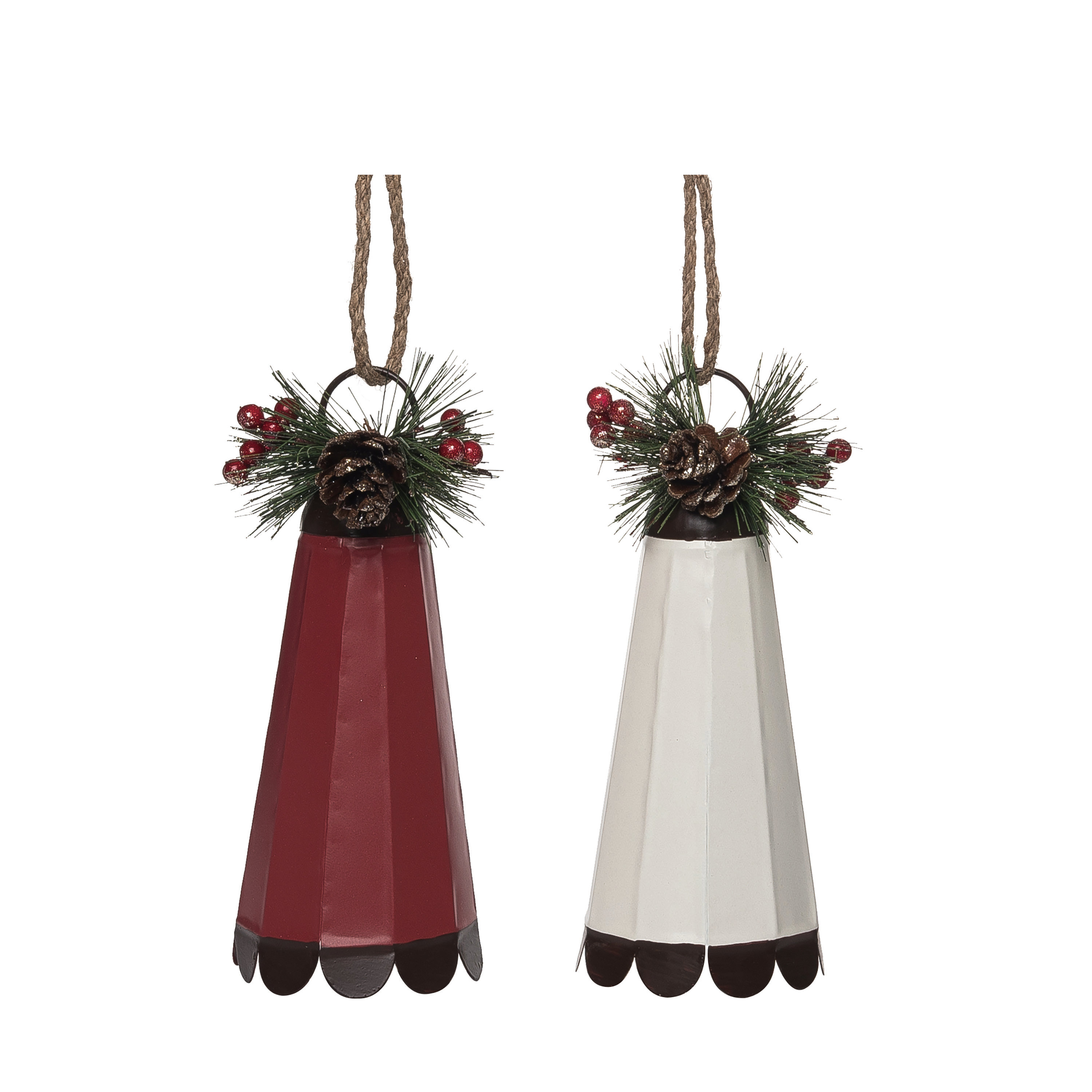 One Allium Way® Metal Ornamental Bell Set of 2 Christmas Home ...