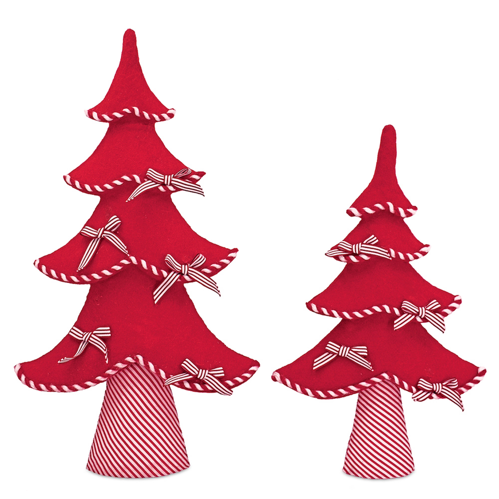 The Holiday Aisle® Felt Pine Tree Décor (Set of 2) | Wayfair