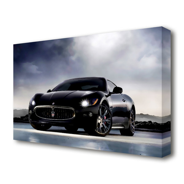 East Urban Home Maserati Black Beauty - Wrapped Canvas Art Prints ...