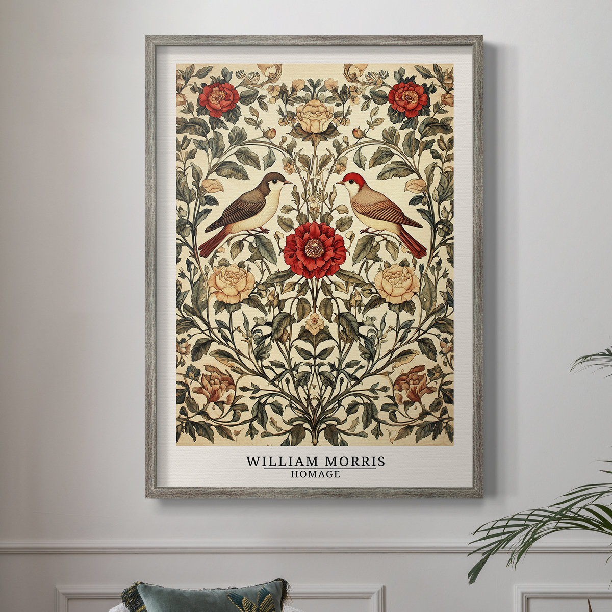 Alcott Hill® WM MORRIS Series CCCXC Framed Print - Solid Wood | Wayfair