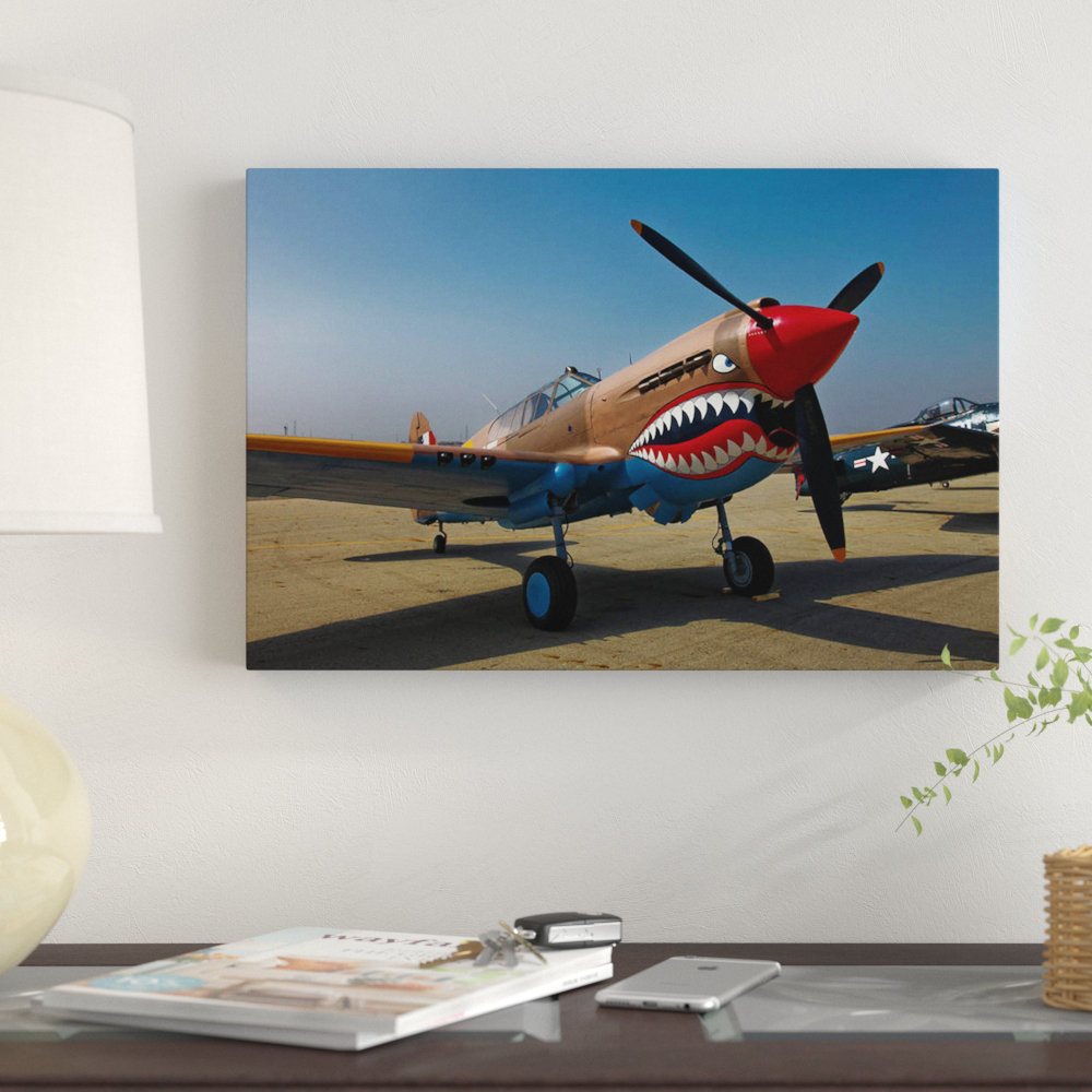East Urban Home 'Nose Art on a Curtiss P-40E Warhawk' Photographic ...