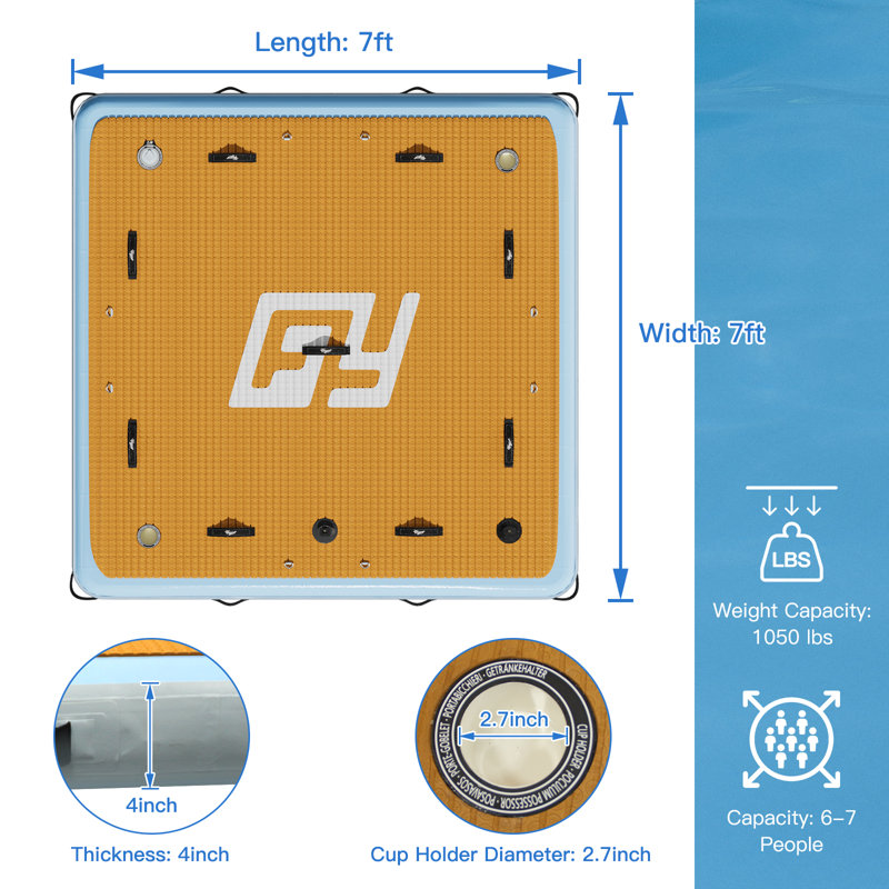 CREWYN FLOAYANT Inflatable Floating Dock | Wayfair