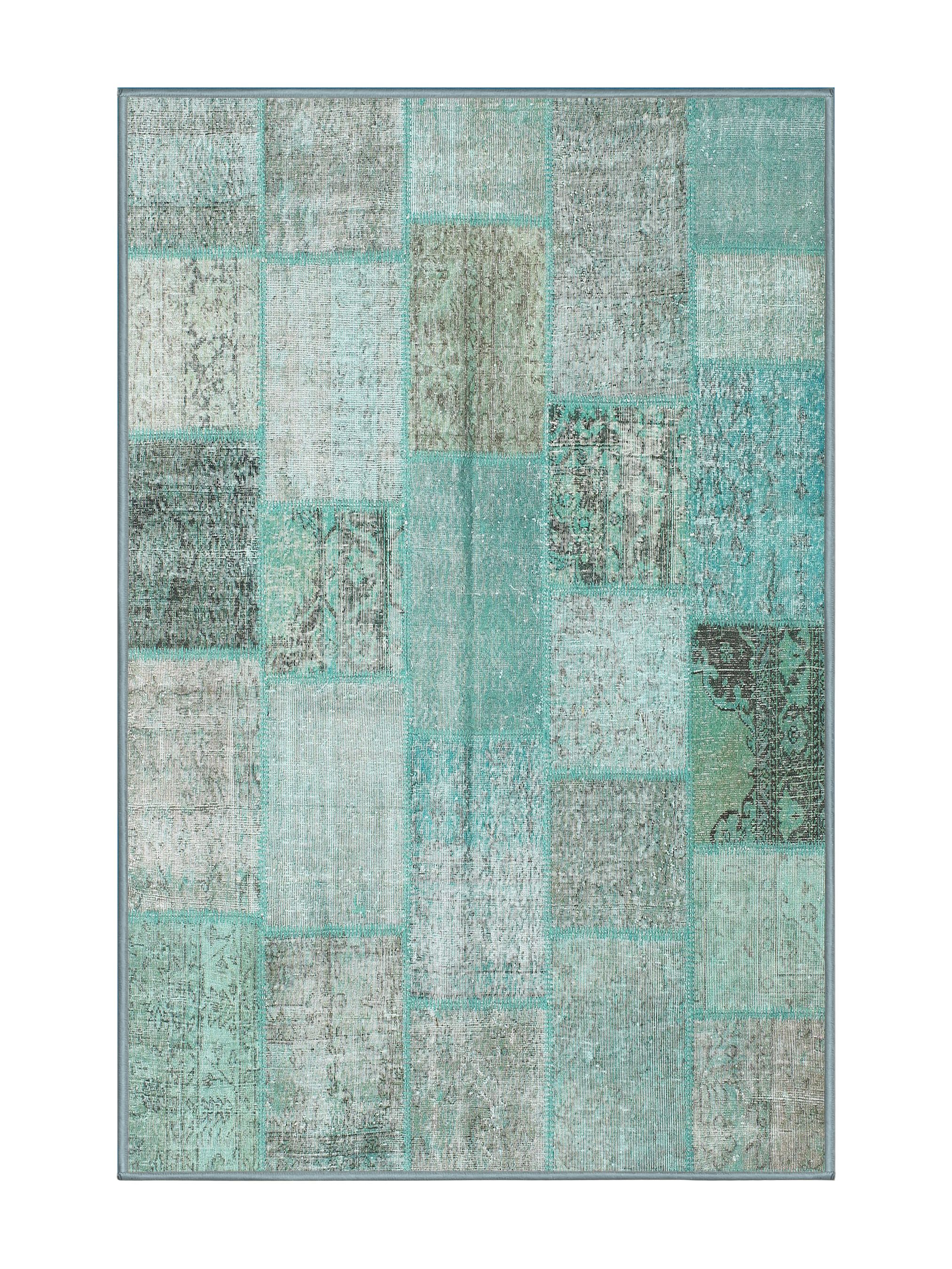 World Menagerie Quattro Contemporary Sky Blue/Cream Area Rug | Wayfair