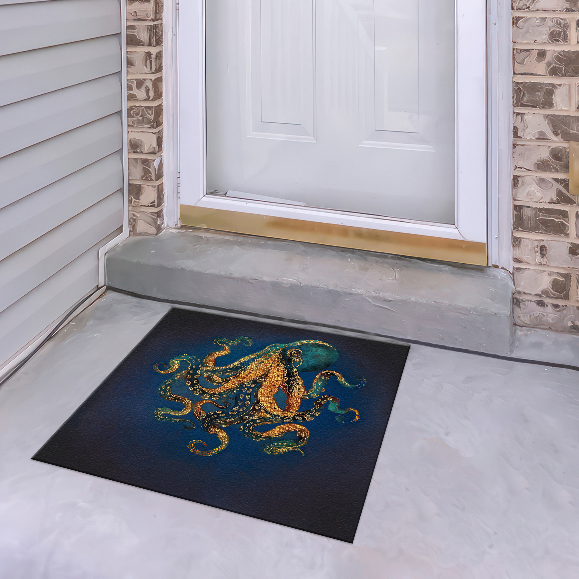 Latitude Run® Chic Floral Pattern Non Woven Thin Type Printed Rug with ...