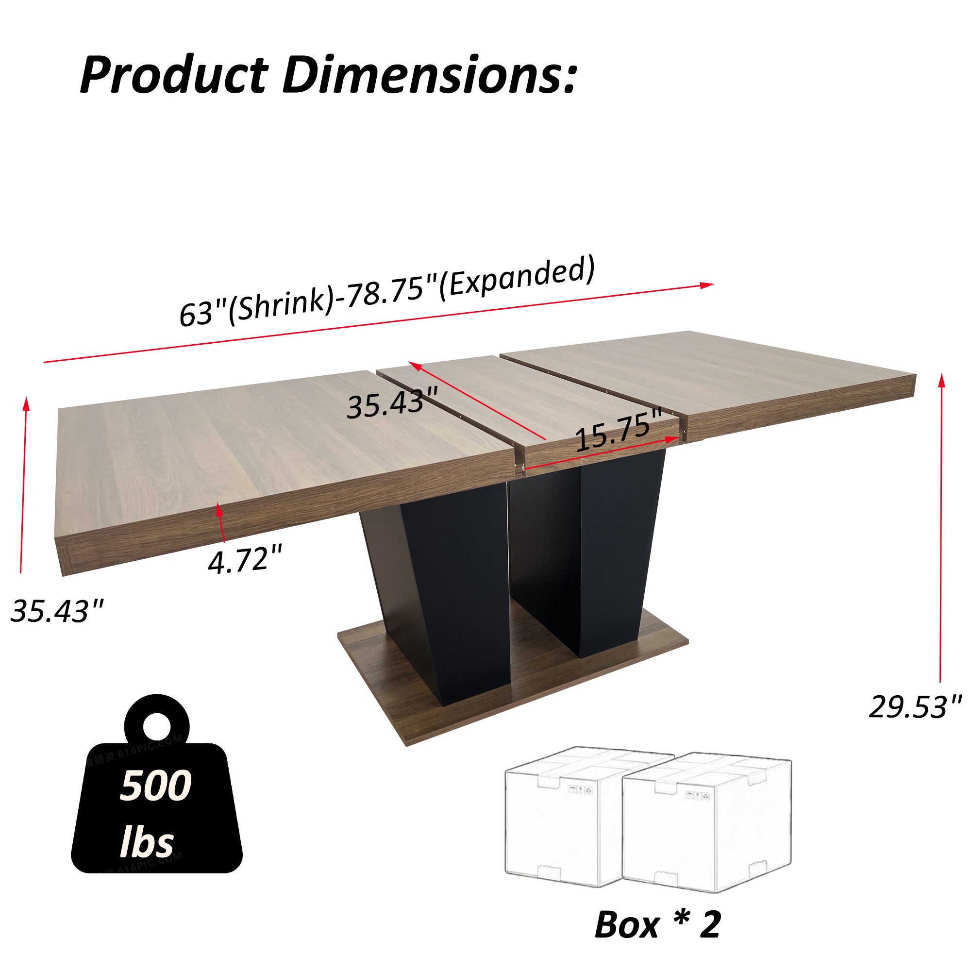 Latitude Run® Wooden Transformer Kitchen Dining Table | Wayfair
