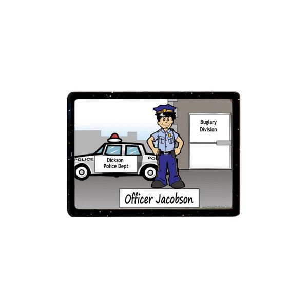 Printed Perfection Personalized Police Officer, Male Acrylic Magnet ...